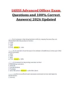 IAHSS Advanced Officer Exam Questions and 100% Correct Answers| 2026 ...