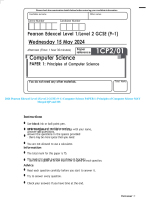 2024 Pearson Edexcel Level 1/Level 2 GCSE (9–1) Computer Science PAPER ...