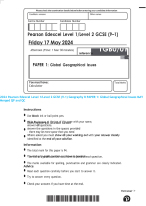 2024 Pearson Edexcel Level 1/Level 2 GCSE (9–1) Geography B PAPER 1 ...