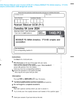 2024 Pearson Edexcel Level 1/Level 2 GCSE (9–1) History BOOKLET P2 ...