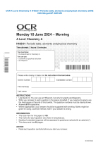 OCR A Level Chemistry A H432/01 Periodic table, elements and physical ...