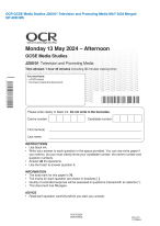 BUNDLE::: OCR GCSE Media Studies 2024 Question Paper and Mark Scheme ...