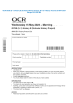 OCR GCSE (9–1) History B (Schools History Project) J411/21 History ...