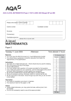 AQA A-LEVEL MATHEMATICS Paper 2 7357/2 JUNE 2024 Merged QP and MS - DocMerit