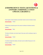 JURISPRUDENCE EXAM | QUESTIONS & ANSWERS (VERIFIED) | LATEST UPDATE ...