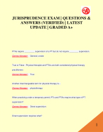 JURISPRUDENCE EXAM | QUESTIONS & ANSWERS (VERIFIED) | LATEST UPDATE ...