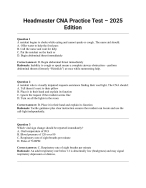 Headmaster CNA (Certified Nursing Assistant) Knowledge Practice Exam ...