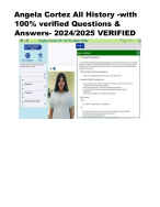 Angela Cortez All History -with 100% verified Questions & Answers- 2024/2025 VERIFIED - DocMerit