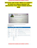 DETAILED CASE STUDY WEEK #2 CLASS6531 36-YEAR OLD FEMALE REASON FOR ...