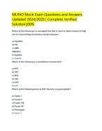 MLPAO Mock Exam Questions and Answers Updated 2024/2025| Complete ...