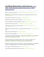 Certified Medication Aide Review Exam (2024 / 2025) Questions and ...