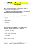 NPTE Exam Prep with complete solutions - DocMerit