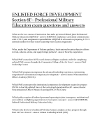 ENLISTED FORCE DEVELOPMENT Section 6F--Professional Military Education ...