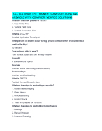 TCCC CLS TRAIN THE TRAINER: EXAM QUESTIONS AND ANSWERS WITH COMPLETE ...