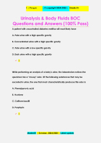 Urinalysis & Body Fluids BOC Questions and Answers (100% Pass) - DocMerit