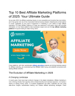 Top 10 Best Affiliate Marketing Platforms of 2025: Your Ultimate Guide - DocMerit