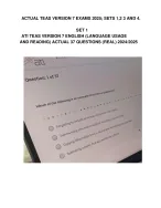 ACTUAL TEAS VERSION 7 EXAMS 2025; SETS 1,2 3 AND 4.ALL ACTUAL EXAM ...