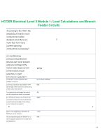NCCER Electrical Level 3 Module 1: Load Calculations and Branch Feeder Circuits - DocMerit