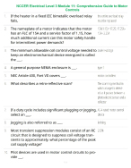 NCCER Electrical Level 3 Module 11: Comprehensive Guide to Motor ...