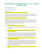 Henry Williams Case Study (Parts 1, 2 and 3) – Guided Reflection Q&A ...