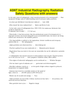 ASNT Industrial Radiography Radiation Safety Questions with answers ...