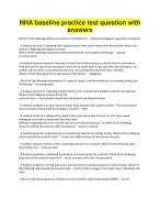 NHA BASELINE PRACTICE TEST \ NHA CCMA MEDICAL ASSISTANT WITH QUESTIONS ...