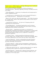 WGU C721 - NJP1 Task 1 Change Management Updated 2024 with complete ...