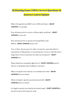 NJ Boating Exam 100% Correct Questions & Answers Latest Update - DocMerit