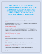 ISYE 6644 FINAL EXAM VERSION 1 SIMULATION EXAM 2025/2026 - DocMerit