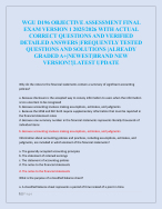 WGU D196 OBJECTIVE ASSESSMENT FINAL EXAM VERSION 3 2025/2026 - DocMerit