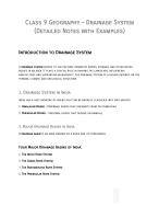 Class 9 Geography: Drainage system (Detailed Notes & Key Points) - DocMerit