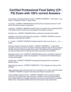 Certified Professional Food Safety (CP FS) Exam with 100% correct ...