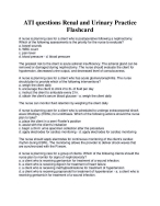 ATI questions Renal and Urinary Practice Flashcard - DocMerit