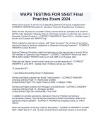WAPS TESTING FOR SSGT Final Practice Exam 2024 - DocMerit
