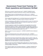 Government Travel Card Training 101 Exam (questions and Answers ...