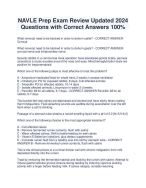 NAVLE Prep Exam Review Updated 2024 Questions with Correct Answers 100% ...