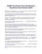 RAMP Test Exam Final Certification Questions and Answers 2024 - DocMerit