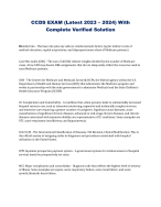 CCDS EXAM (Latest 2023 – 2024) With Complete Verified Solution - DocMerit