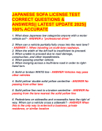 JAPANESE SOFA LICENSE TEST CORRECT QUESTIONS & ANSWERS|| LATEST UPDATE ...