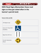 DMV Road Signs (Remember these road signs as they get asked often in ...