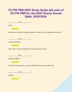 PLTW PBS EOC Study Guide (all units of PLTW PBS for the EOC Exam ...