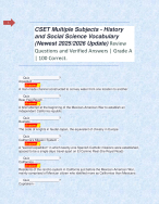 CSET Multiple Subjects - History and Social Science Vocabulary (Newest ...