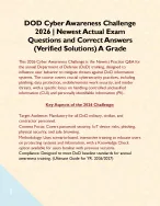 DOD Cyber Awareness Challenge 2026 | Newest Actual Exam Questions and ...