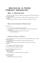 complete guide on Inheritance & Abstraction - DocMerit