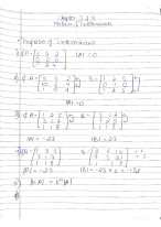 Class 12 Matrices and Determinants Formula sheet - DocMerit