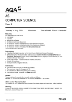 AQA AS COMPUTER SCIENCE QUESTION PAPER 1 2024 (7516/1) - DocMerit