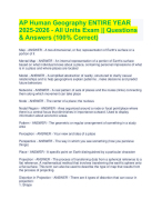 AP Human Geography ENTIRE YEAR 2025-2026 - All Units Exam || Questions ...