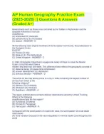 AP Human Geography Practice Exam (2025-2026) || Questions and Answers ...