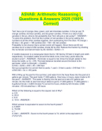 ASVAB - Arithmetic Reasoning | Questions & Answers 2025 (100% Correct) - DocMerit