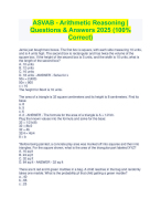 ASVAB - Arithmetic Reasoning | Questions & Answers 2025 (100% Correct ...